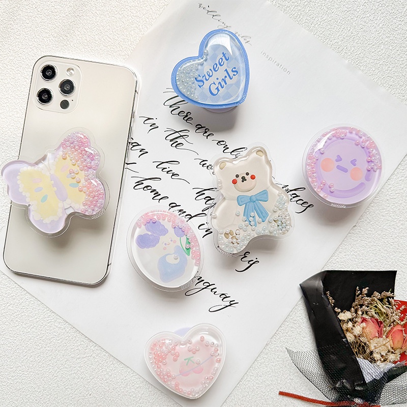 Cute Cartoon Color Phone Grips Griptok Bracket Plain Phone Holder Grip ...