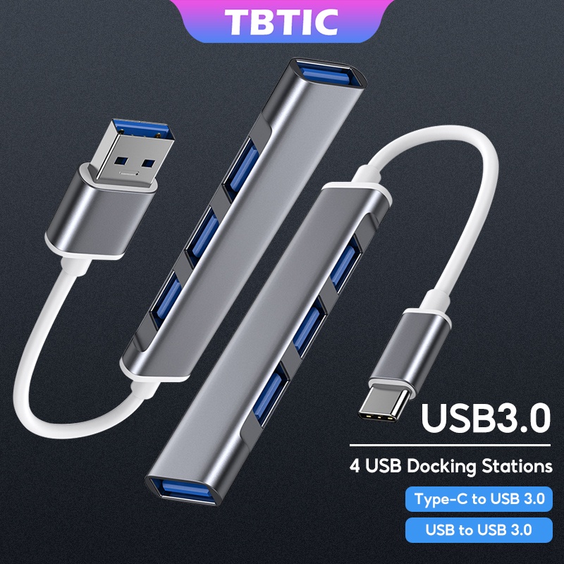TBTIC 4 in 1 USB 3.0 Type C HUB Expander Ultra Thin High Speed Mini ...