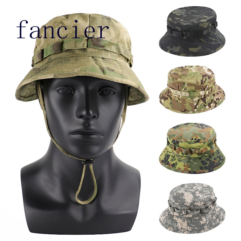 fancier Outdoor fishing Bucket cap jungle camouflage Hat military ...