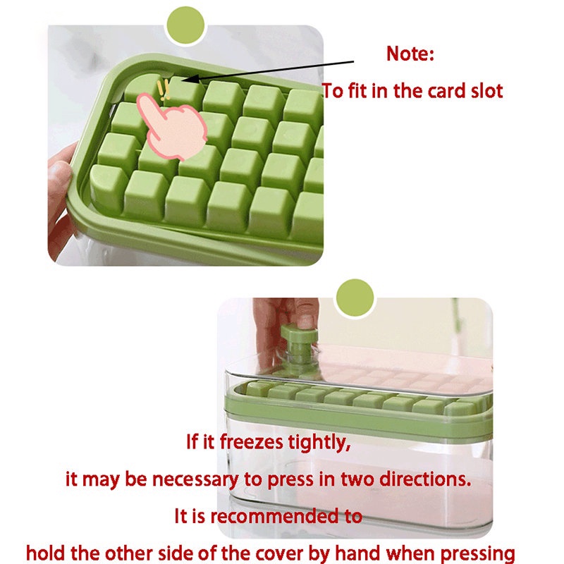 ⭐🇸🇬 READY STOCK Double Layer Ice Cube Maker Ice Cube Mold One Key Ice ...
