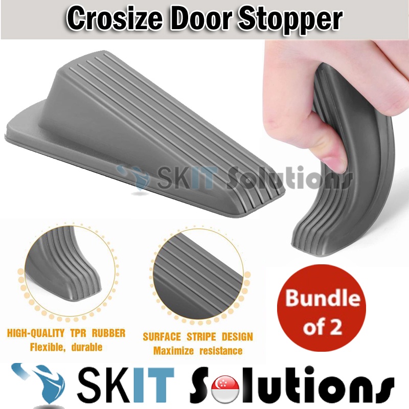 [SKIT SG] 2pc Premium Heavy Duty Door Stopper No Sliding Doorstop ...