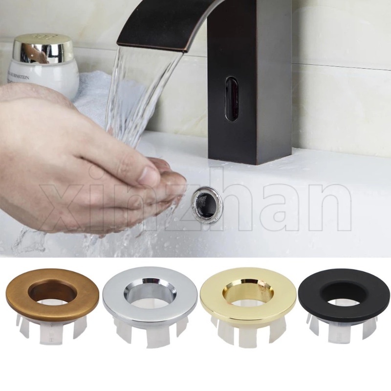 Multi-Purpose Kitchen Sink Hole Round Overflow Cover / Bathroom Basin ...