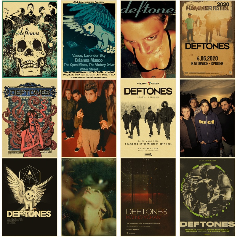 Retro Band Posters Deftones Kraft Paper Print Poster Singer Vintage ...