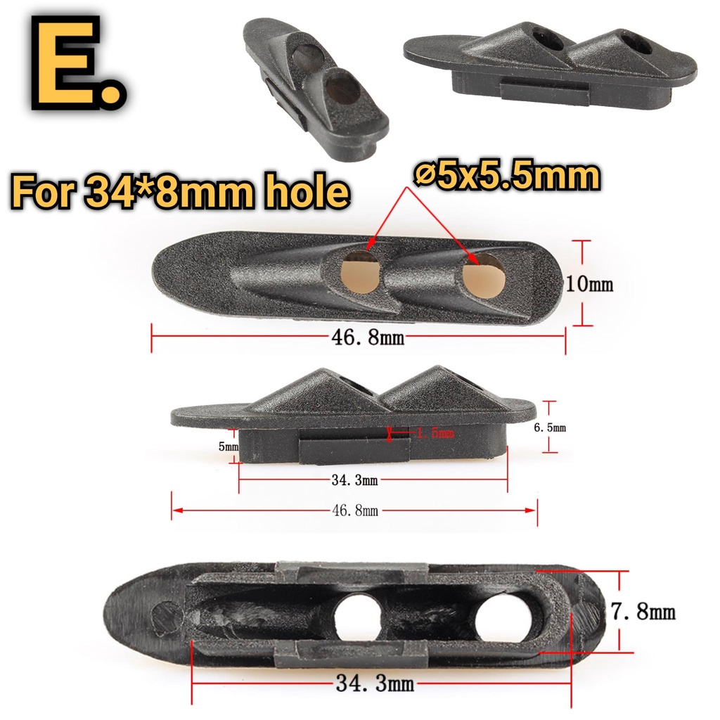 Bike Frame Cable Guide Cover | Double Hole | Shifting Brake Cable Di2 ...