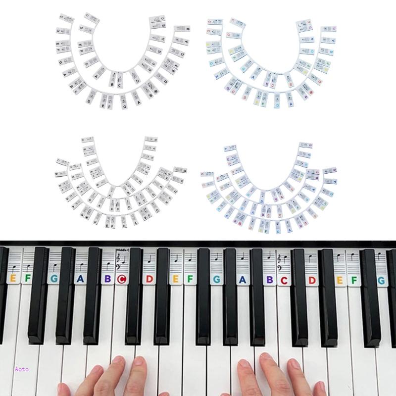 AOTO Removable Piano Keyboard Note Labels for 88 61 Key Silicone ...