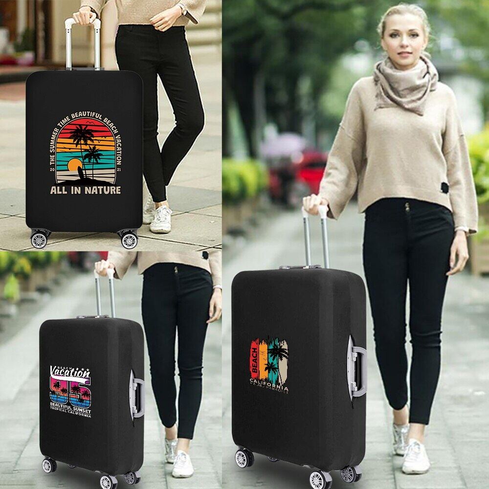 Luggage Covers Holiday Print Protector Travel Luggage Suitcase ...