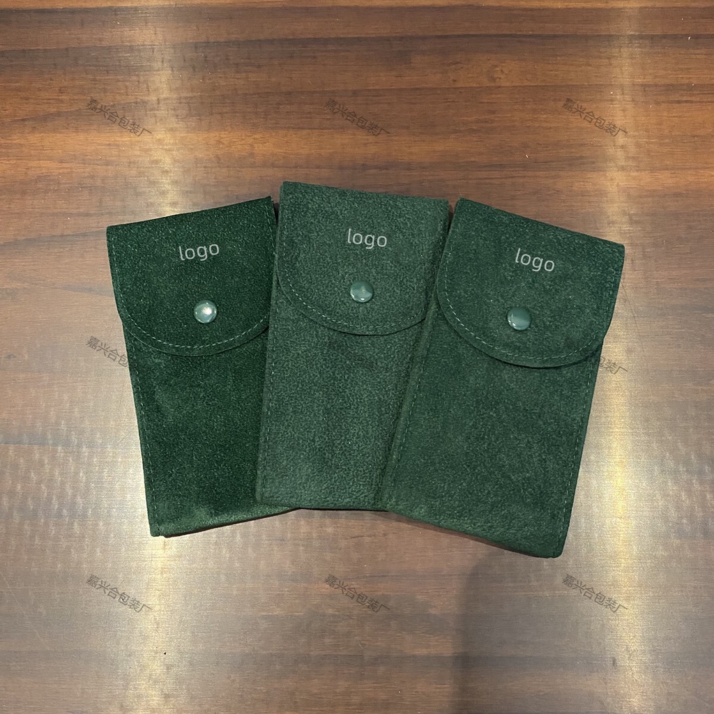 [SG STOCK] Green Luxury Watch Felt Pouch Watch Packaging Flannel Bag ...