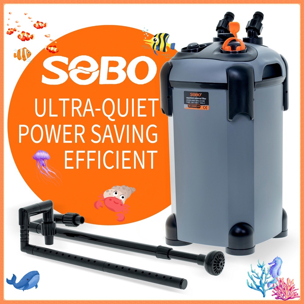Aquatic SOBO Canister External Filter with UV SF-650F/SF-850F/1000F/1200F/1500F（松宝鱼缸外置过滤桶 ...
