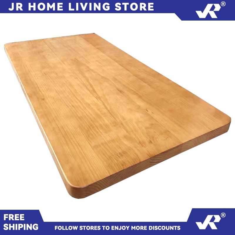 JR Solid Wood Tabletop Board, Pine Wood, Old Elm Board, Raw Wood Dining ...