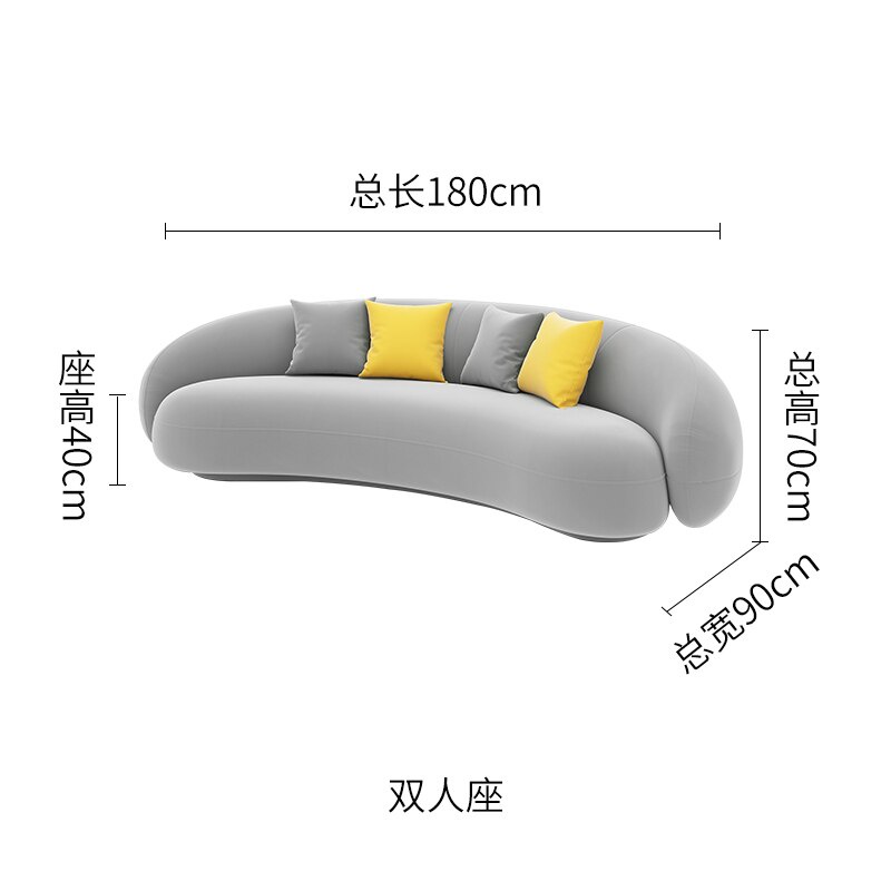TT 3 DXY Xxl Veet Sofa Seater White Curved Couch Armchair Ergonomic ...