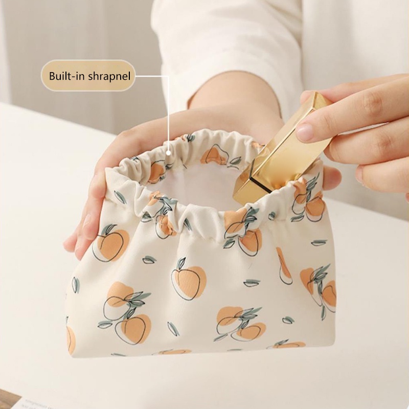 Cartoon Mini Shrapnel Printed Lipstick Waterproof Flower Bag Storage ...