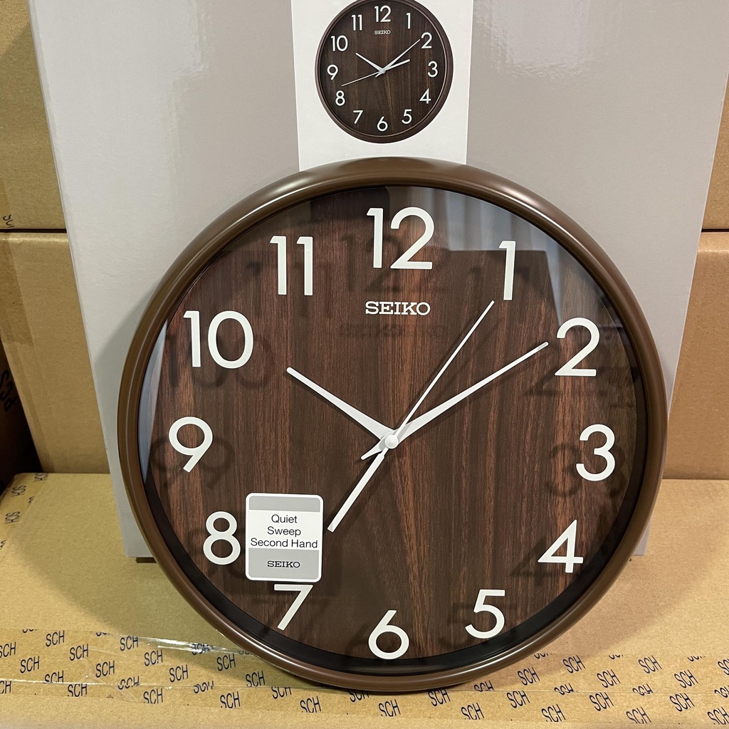 Seiko Clock QXA810B Decorator Brown Dial Analog Quiet Sweep Silent ...