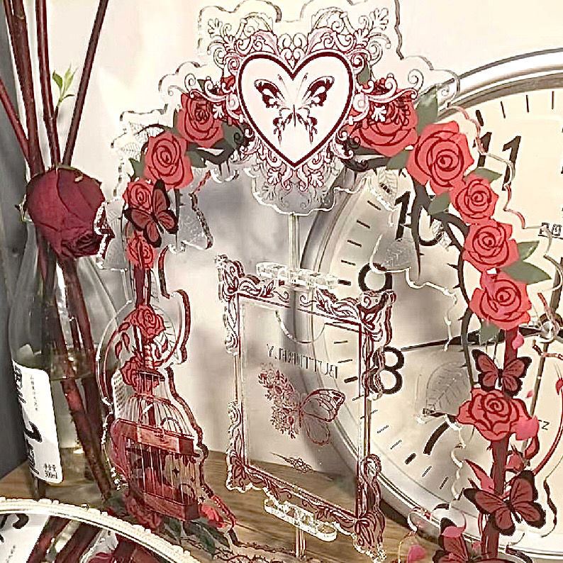 Romantic Rose Acrylic Photo Frame Idol enhypen photocard DIY Gift ...