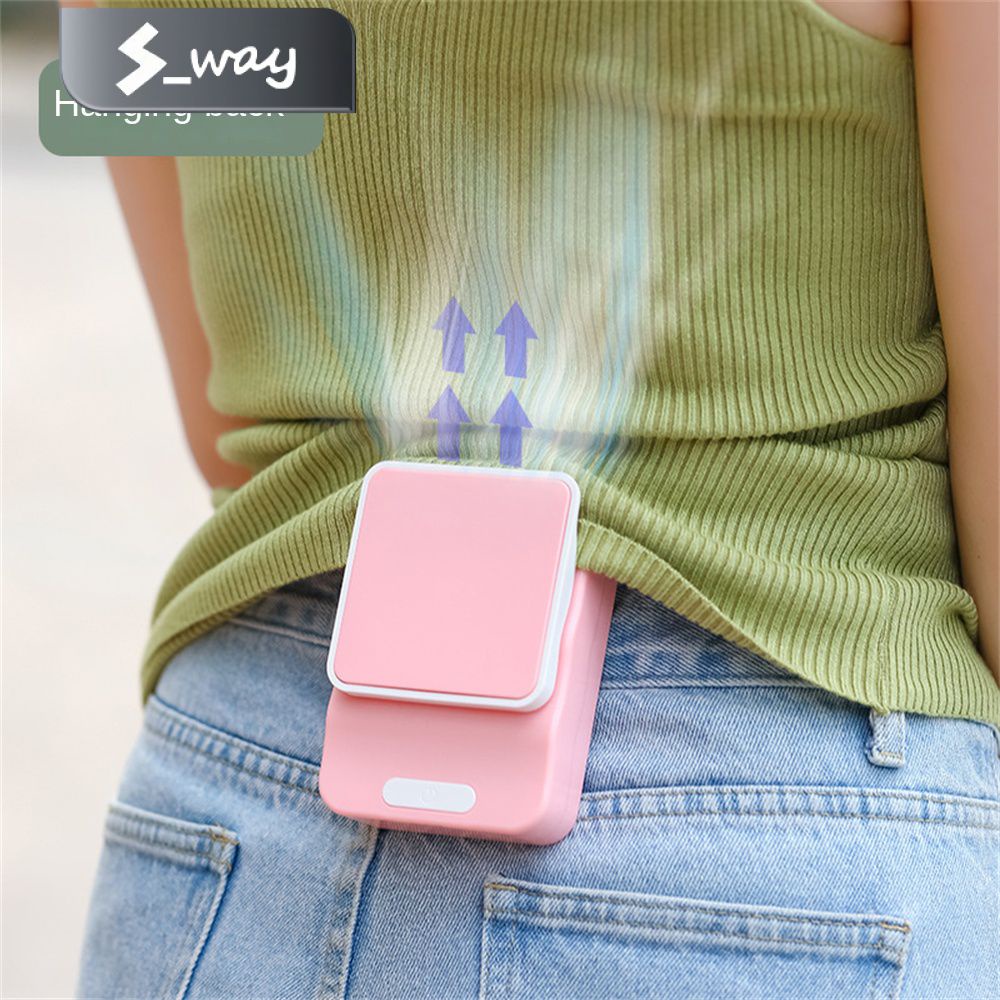 Small Portable Fan With Lanyard Hang Waist Neck Handheld Usb Charging ...