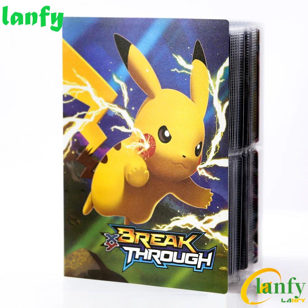 LANFY Pokemon Cards Album Kid Gift Cartoon Pikachu Anime Display Binder ...