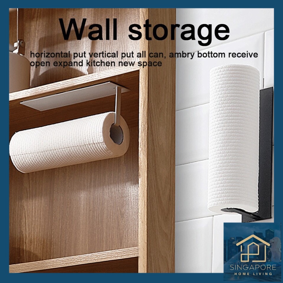 Kitchen Wall Mount Punch-free Non-perforated Tissue Cloth Plastic Bag ...