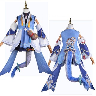 Honkai Star Rail Bailu Cosplay Costume Adult Carnival Uniform Wig Anime ...