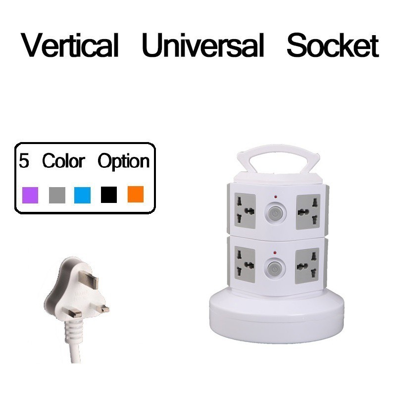 2 Layer Vertical Universal Socket With USB Tower Socket Retractable ...