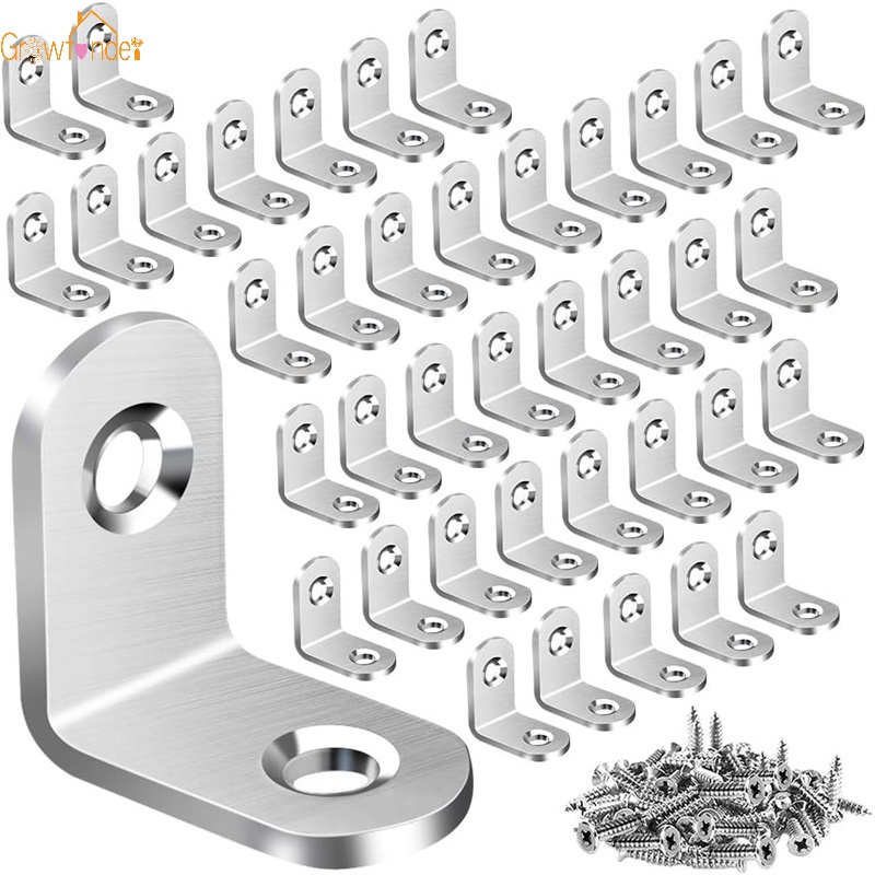 Simple Stainless Steel Corner Brackets with Screws Butterfly/L-shaped ...