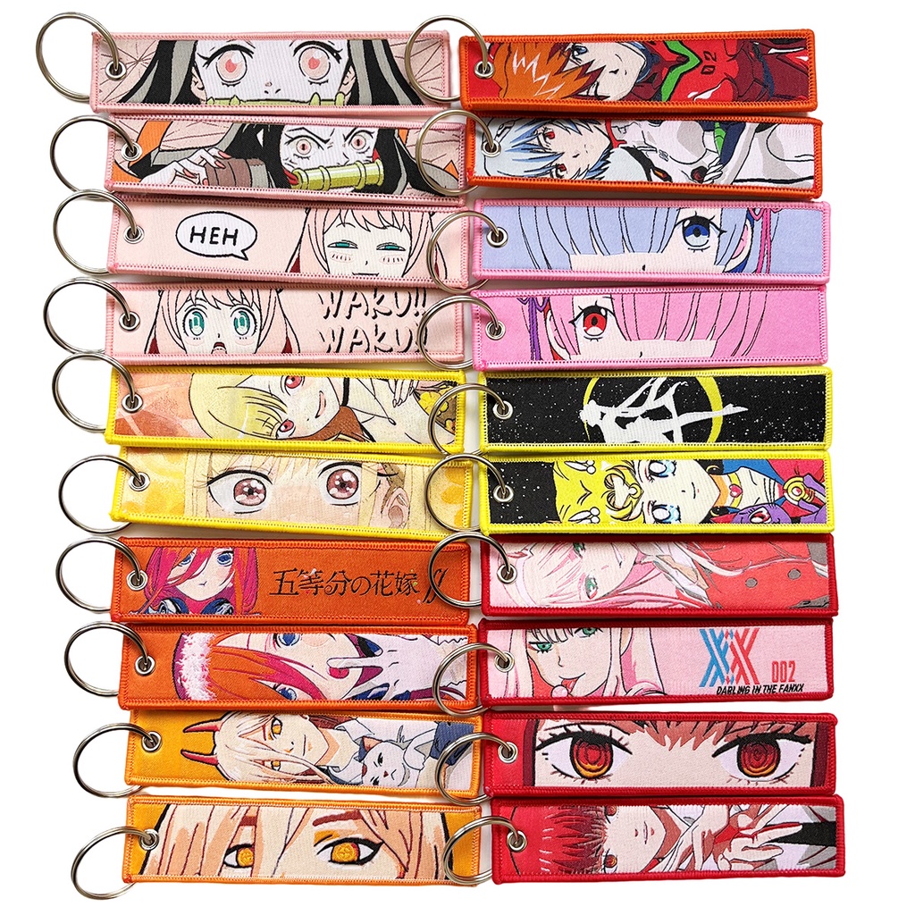 Makima Anime Girl PowerAnya Keychain for Motorcycles Cars Key Fobs Key ...