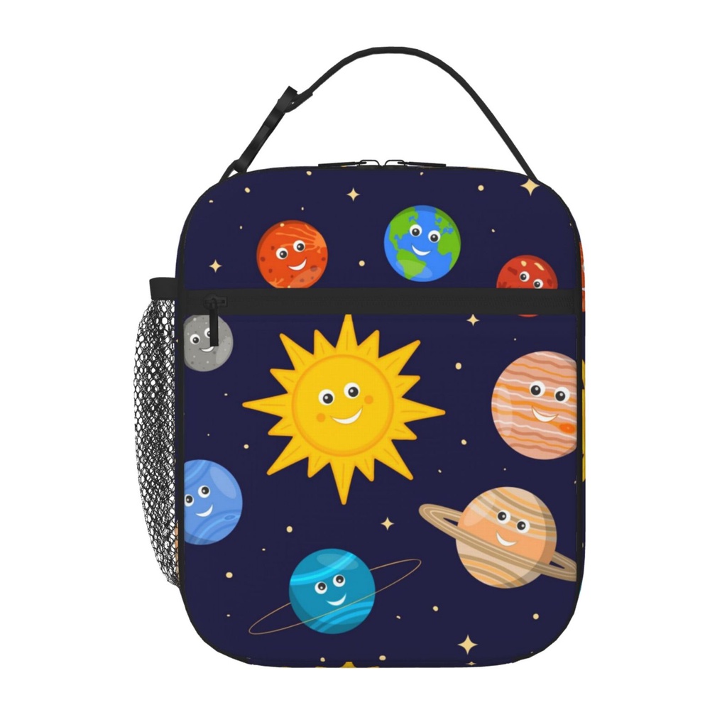 Solar System Planet Kids lunch bag Portable School Grid Lunch Box ...
