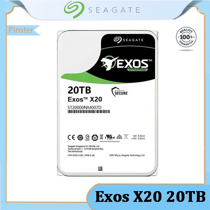 Seagate Exos X20 20TB ST20000NM007D HDD SATA 6Gb/s 7200 RPM 3.5" Inch ...