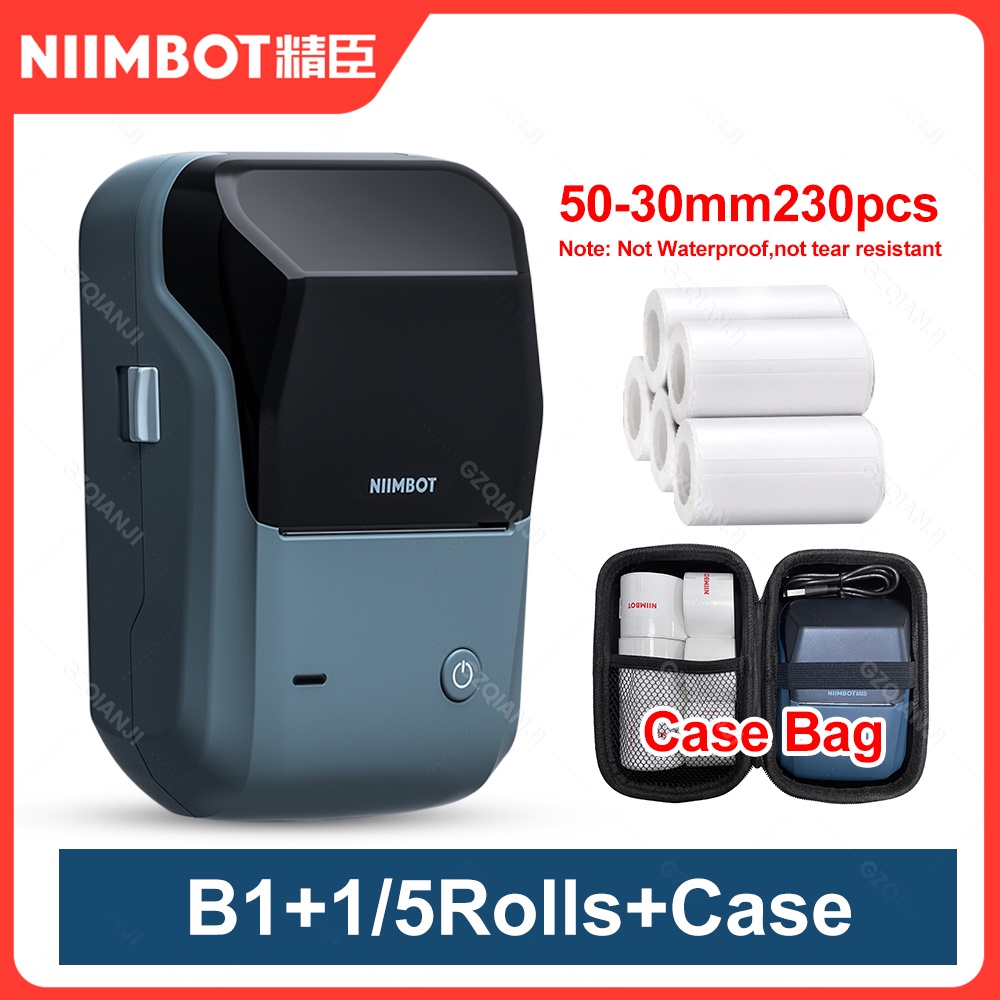 NIIMBOT B1 Label Official Bluetooth Printer with Bag Case and White ...