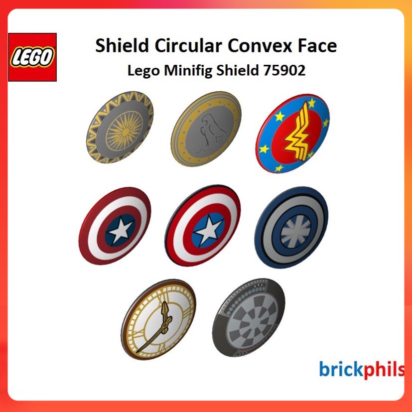 Lego Minifig Shield 75902 Shield Circular Convex Face | Shopee Singapore