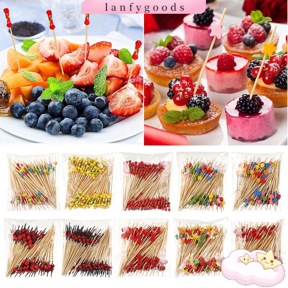 LANFY 100Pcs Wedding Party Supply Fruit Sticks Picnic Party Supplies ...
