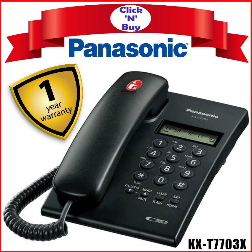 Panasonic KX-T7703X Telephone Corded. Also known as KX-T7703. LCD ...