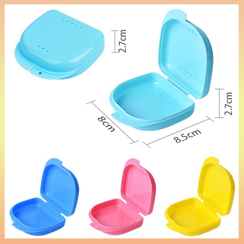 Dental Orthodontic Retainer Box Dentures Storage Box With Holes Denture ...
