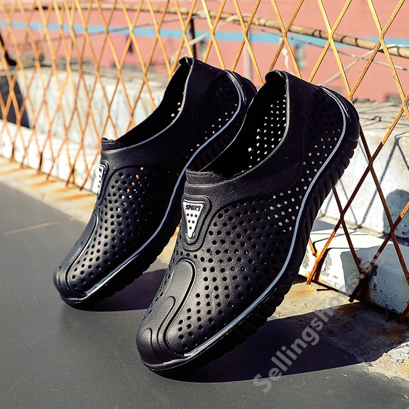 Ready Stock New Style Fashion Men's Large Size Hole Shoes Sandals ...