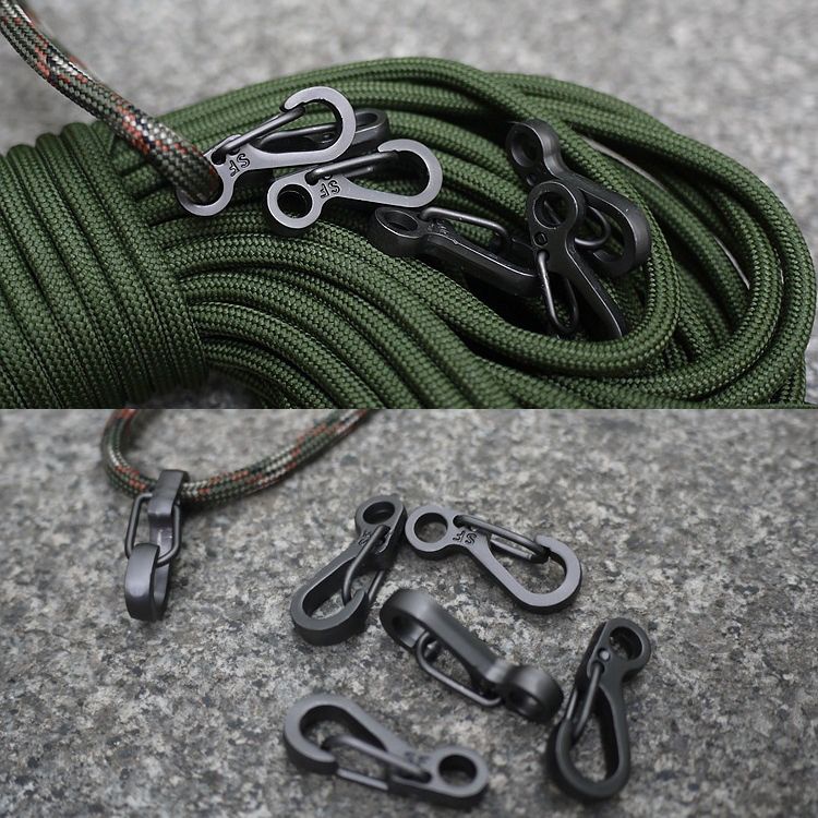 Mini Spring Buckle Keychain Key Ring EDC Equipment Outdoor Travel Tool ...
