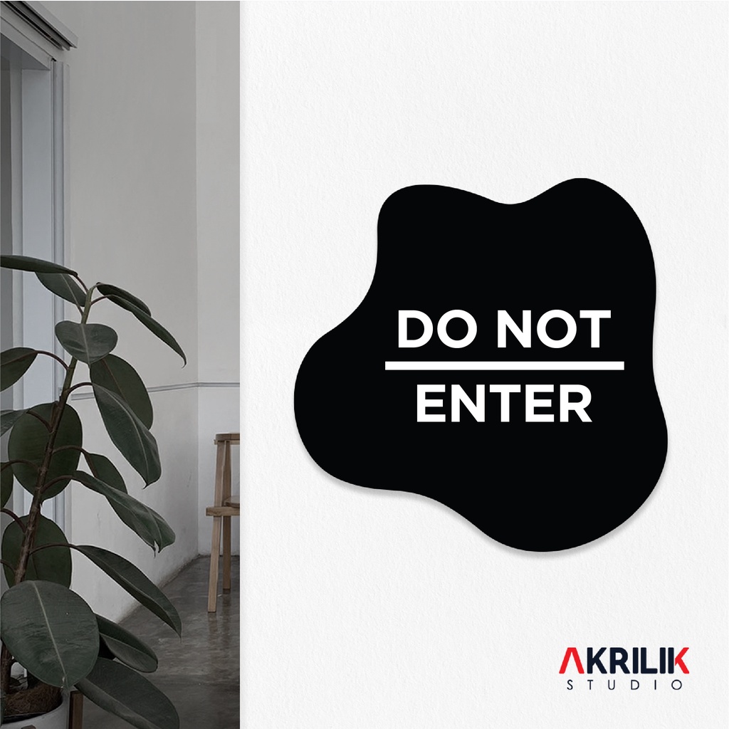 Acrylic Sign Board Do Not Enter Acrylic Board Signage Wall Sticker ...