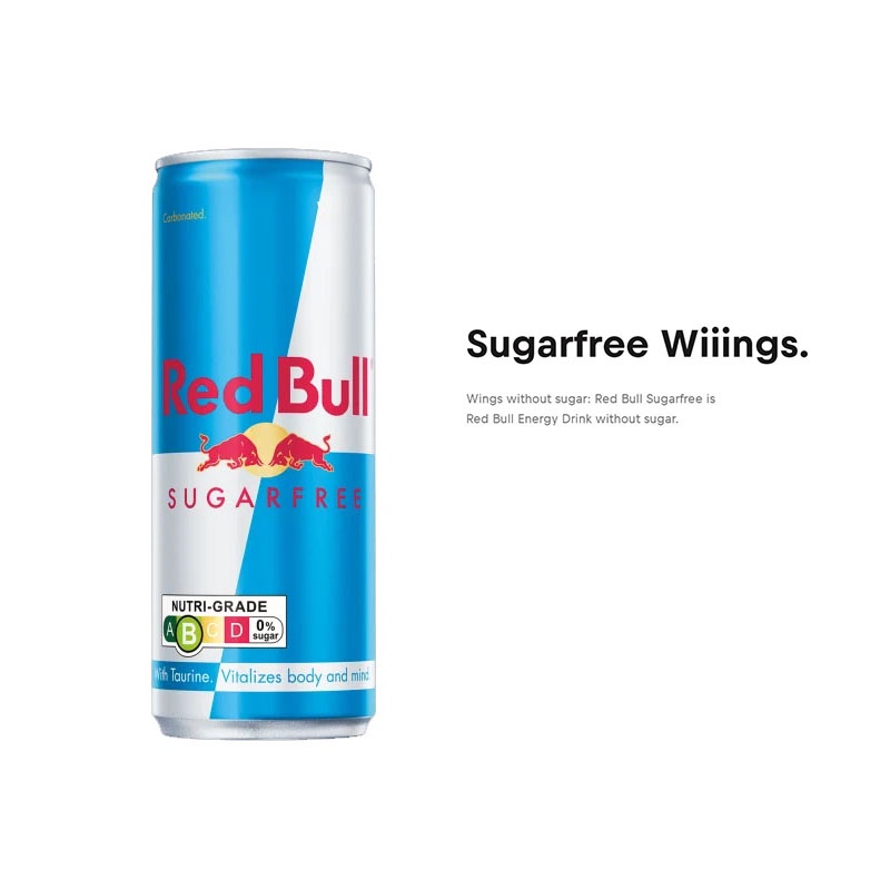 Red Bull Sugarfree Energy Drink (250ml x 4 Cans), European Original ...