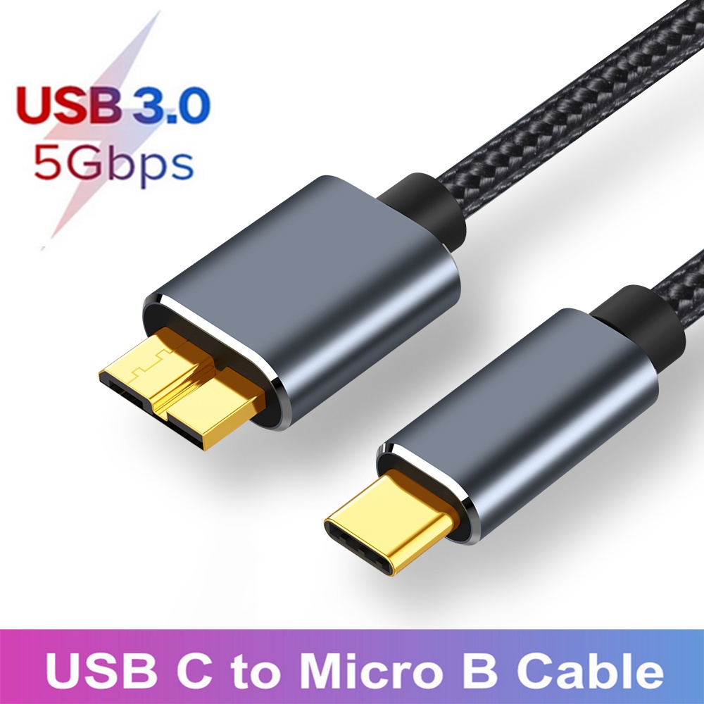 USB C to Micro B Cable USB 3.0 Type C 5Gbps HDD SSD Data Transfer ...