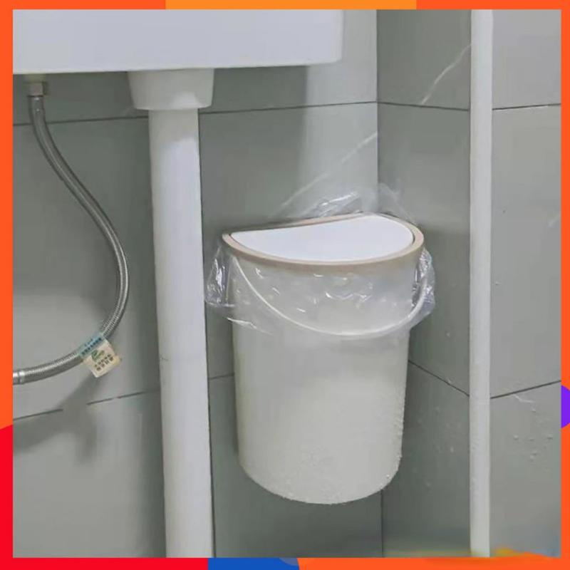 Fan Shaped Trash Can Wall Mounted Dustbin Kitchen Covered Toilet ...