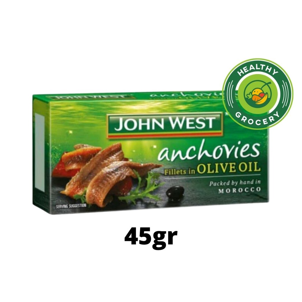 John West Anchovies Fillets In Olive Oil 45gr / Anchovies In Olive Oil | Shopee Singapore