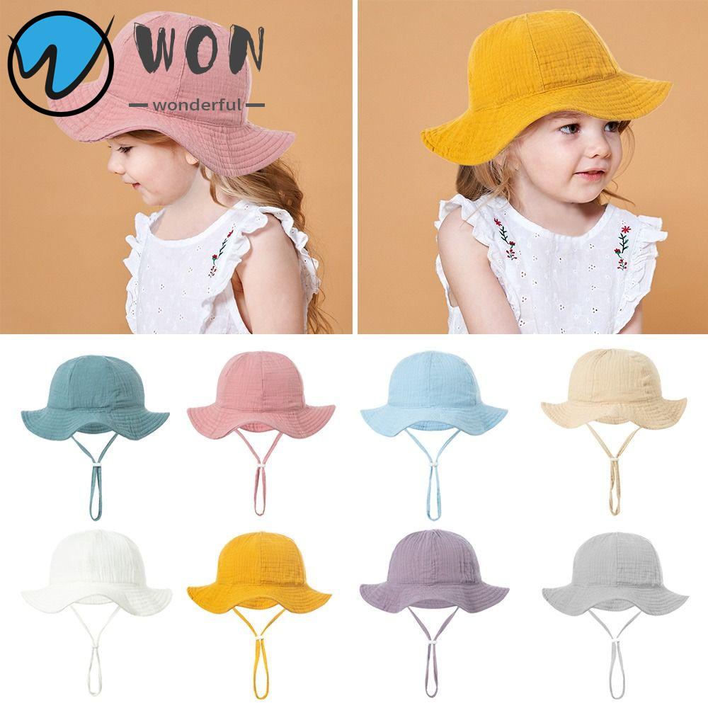 WON Kids Bucket Hat Children Cute Cartoon Baby Beach Hat | Shopee Singapore