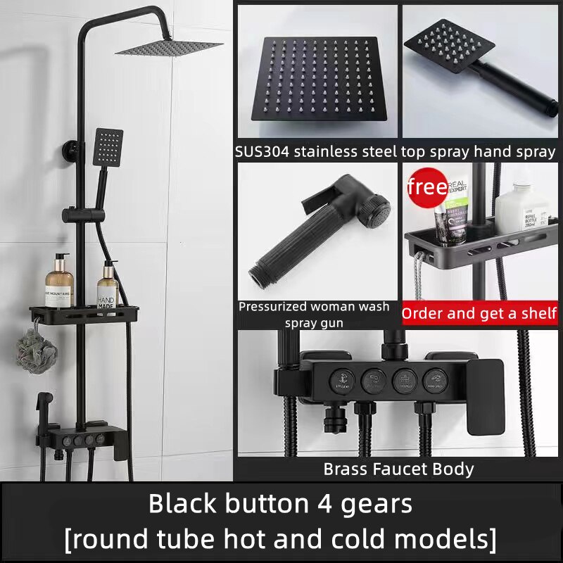rain Shower set Faucet Sets Rainfall Showers Set Spa Mixer Taps Brass ...