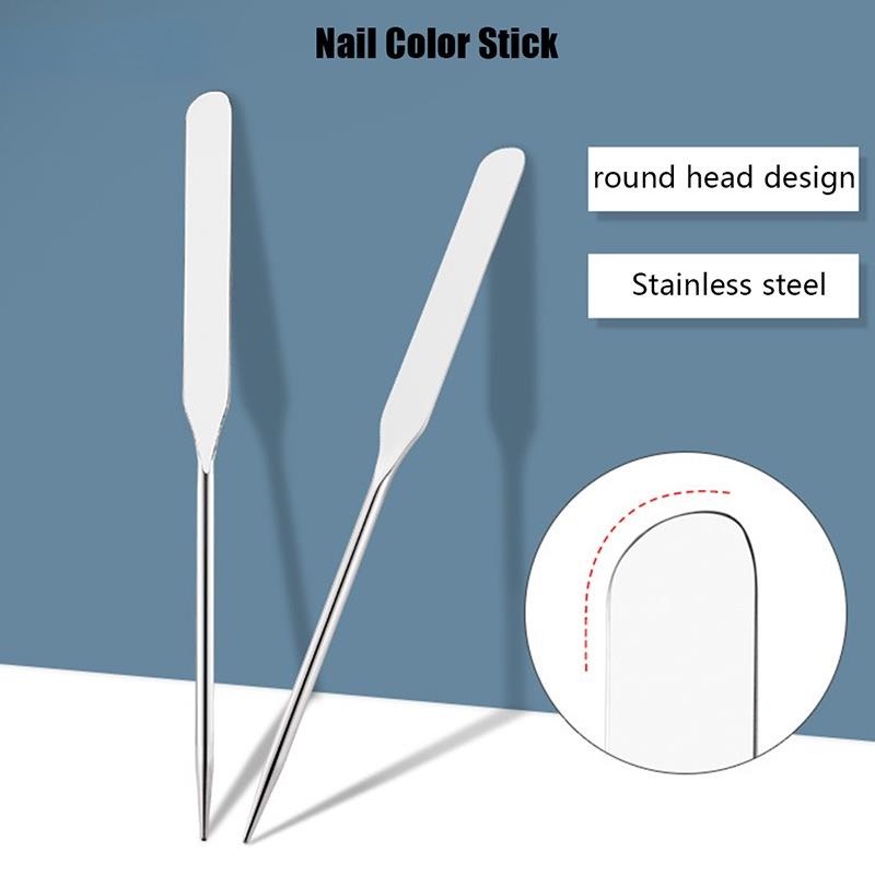 1PC Stainless Steel Mixing Spatula Tool Nail Art Makeup Foundation ...