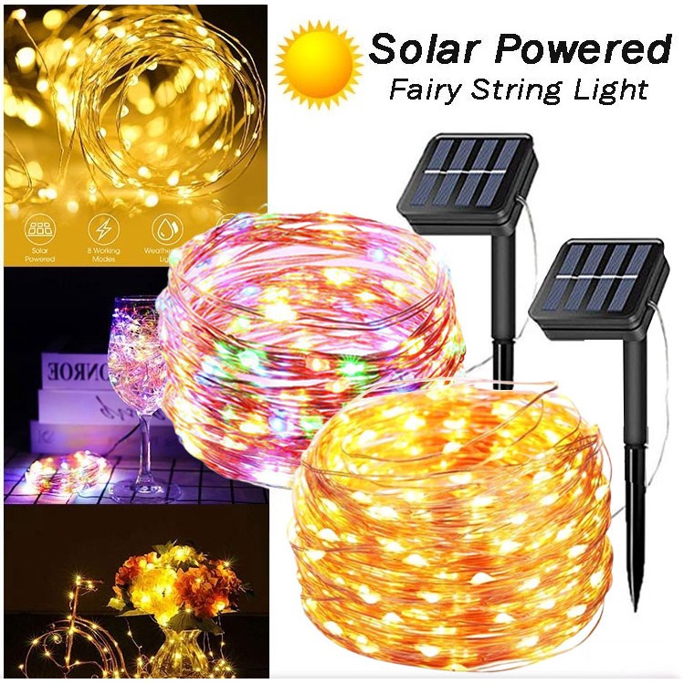 Solar LED String Lights 42M 400 LED Remote Control Fairy String Light ...