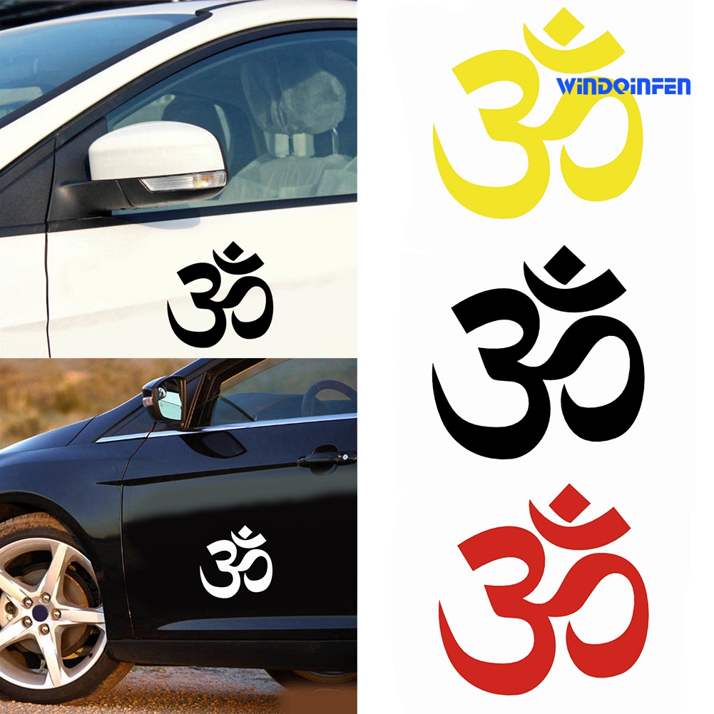 [WQF]Simple OM AUM Symbol Yoga Removable Car Sticker Truck Boat Window ...