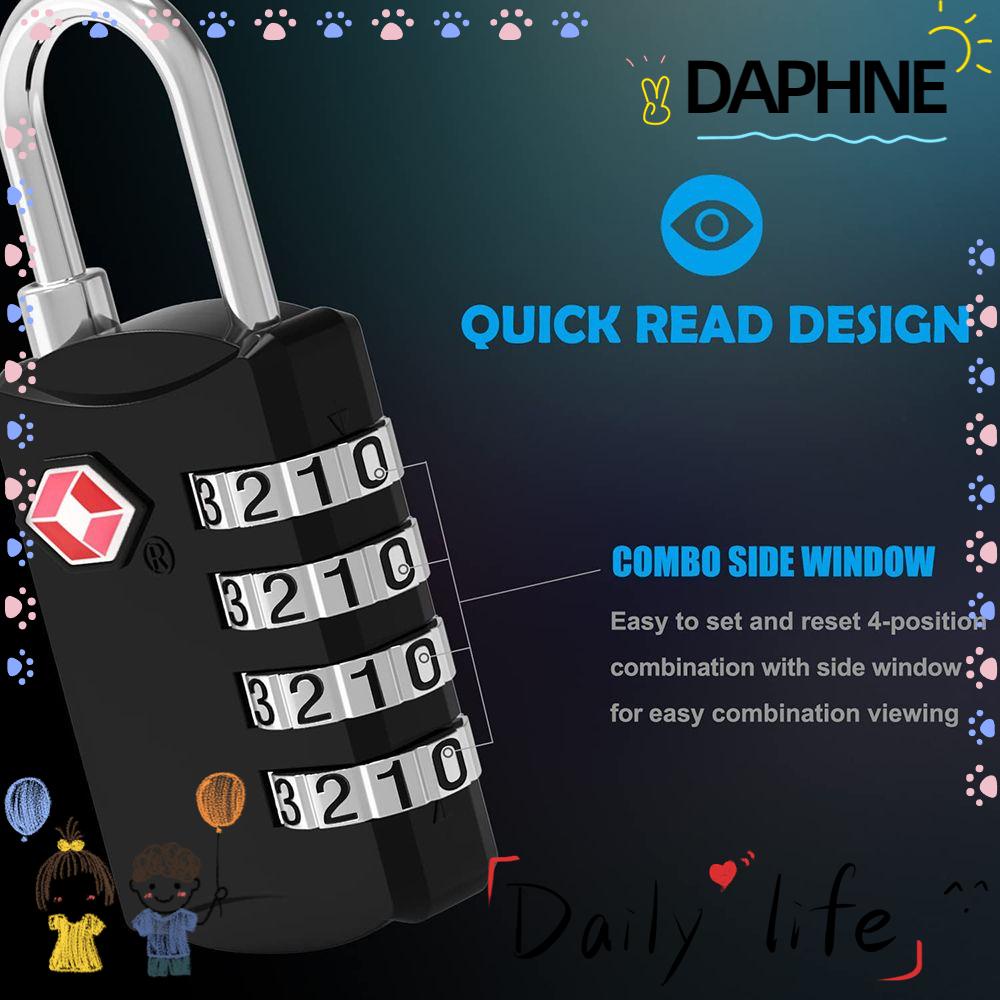 DAPHNE TSA Customs Lock Portable Weatherproof Luggage 4 Digit ...