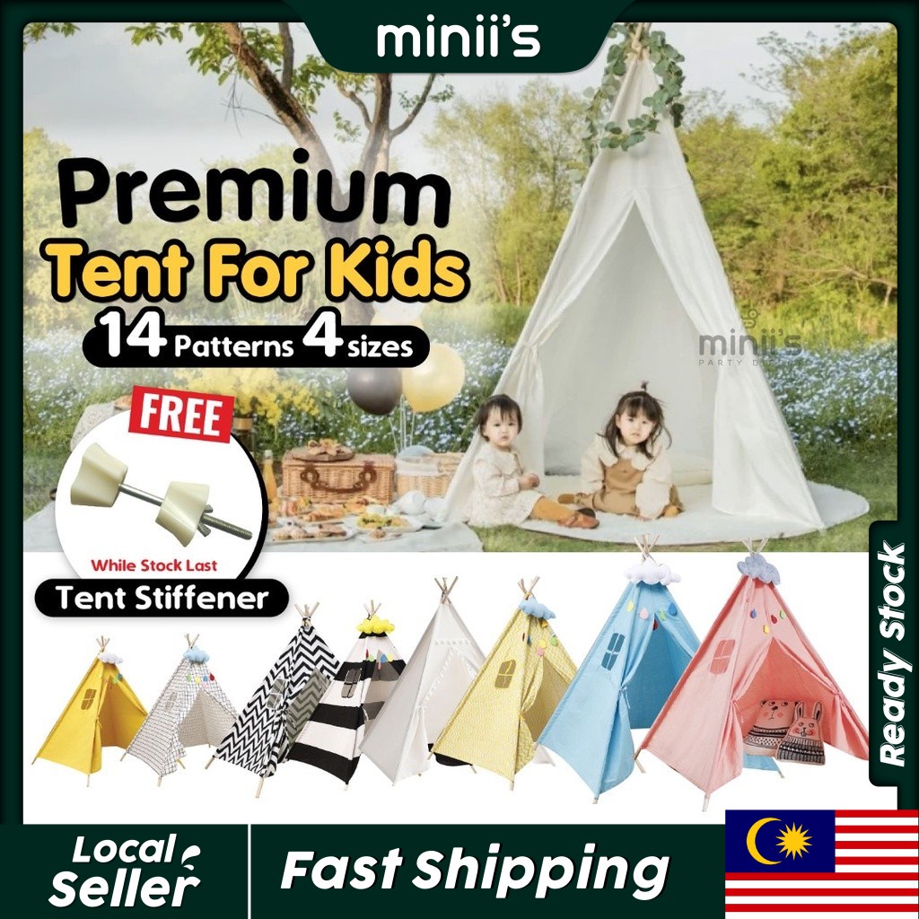Minii's Extra Large Children's Teepee Tent for Boys & Girls, Large Tipi ...