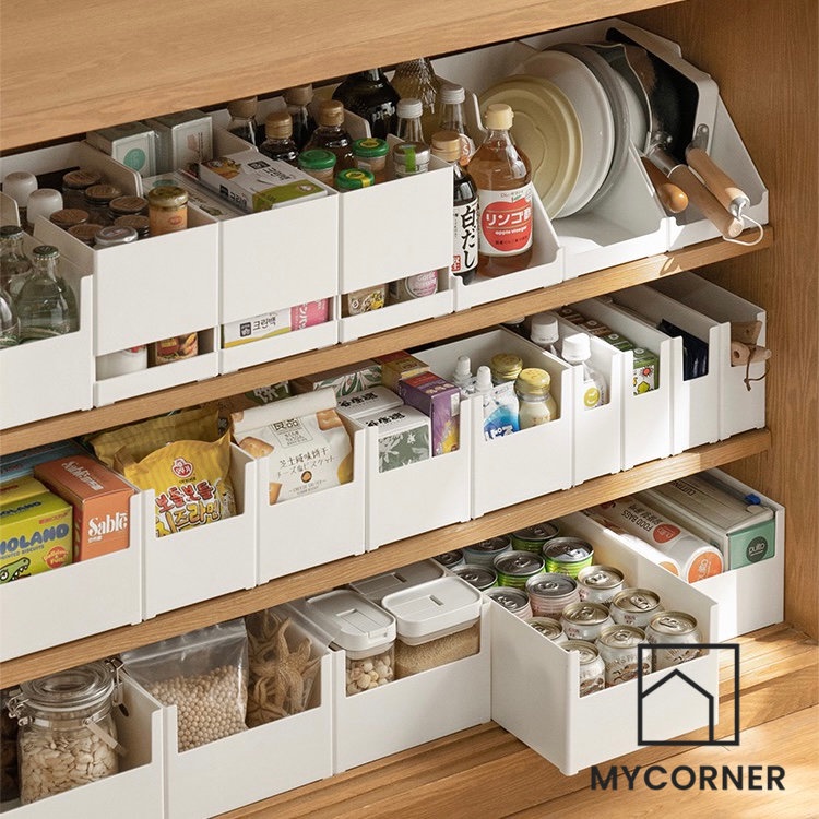 Kitchen Storage Box Classification Stackable Desktop Finishing Box Multi-Functional Household ...