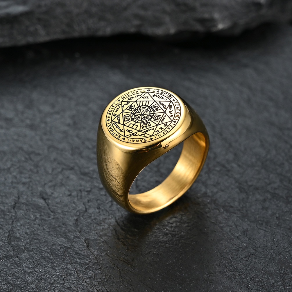 The Key of Solomon Rings Stainless Steel The Seal of the Seven ...