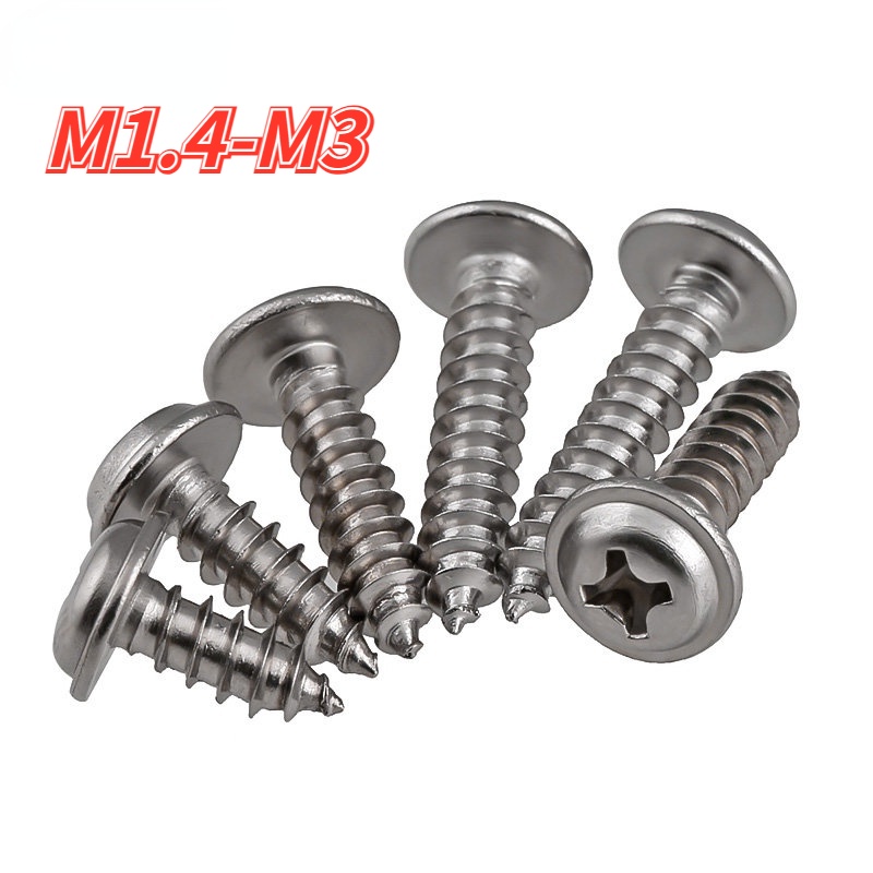 M1-m3 SUS304 Stainless Steel Phillips Round Head with Pad Self-Tapping ...
