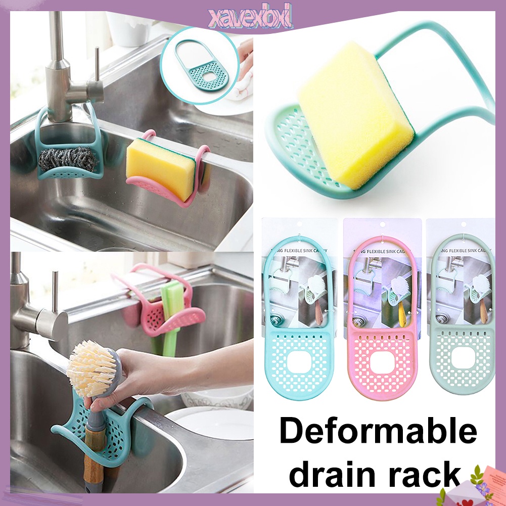 (xavexbxl) Bathroom Kitchen Sink Bendablee Soap Scouring Ball Storage ...