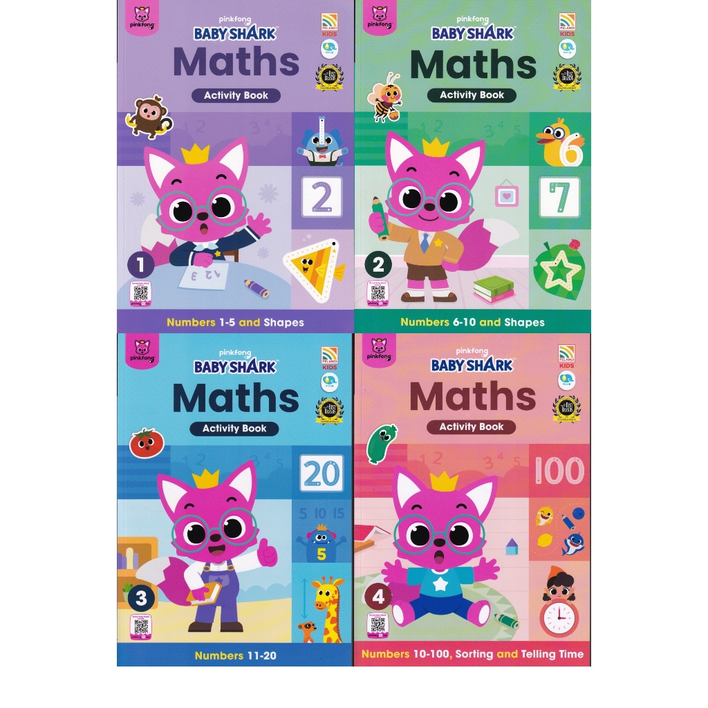 Fun activities for 3 years and above the Pinkfong Baby Shark math book ...